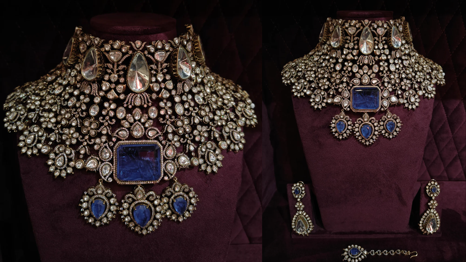 Blue Necklace Set: A Simple and Beautiful Jewellery Choice – Om Sons ...