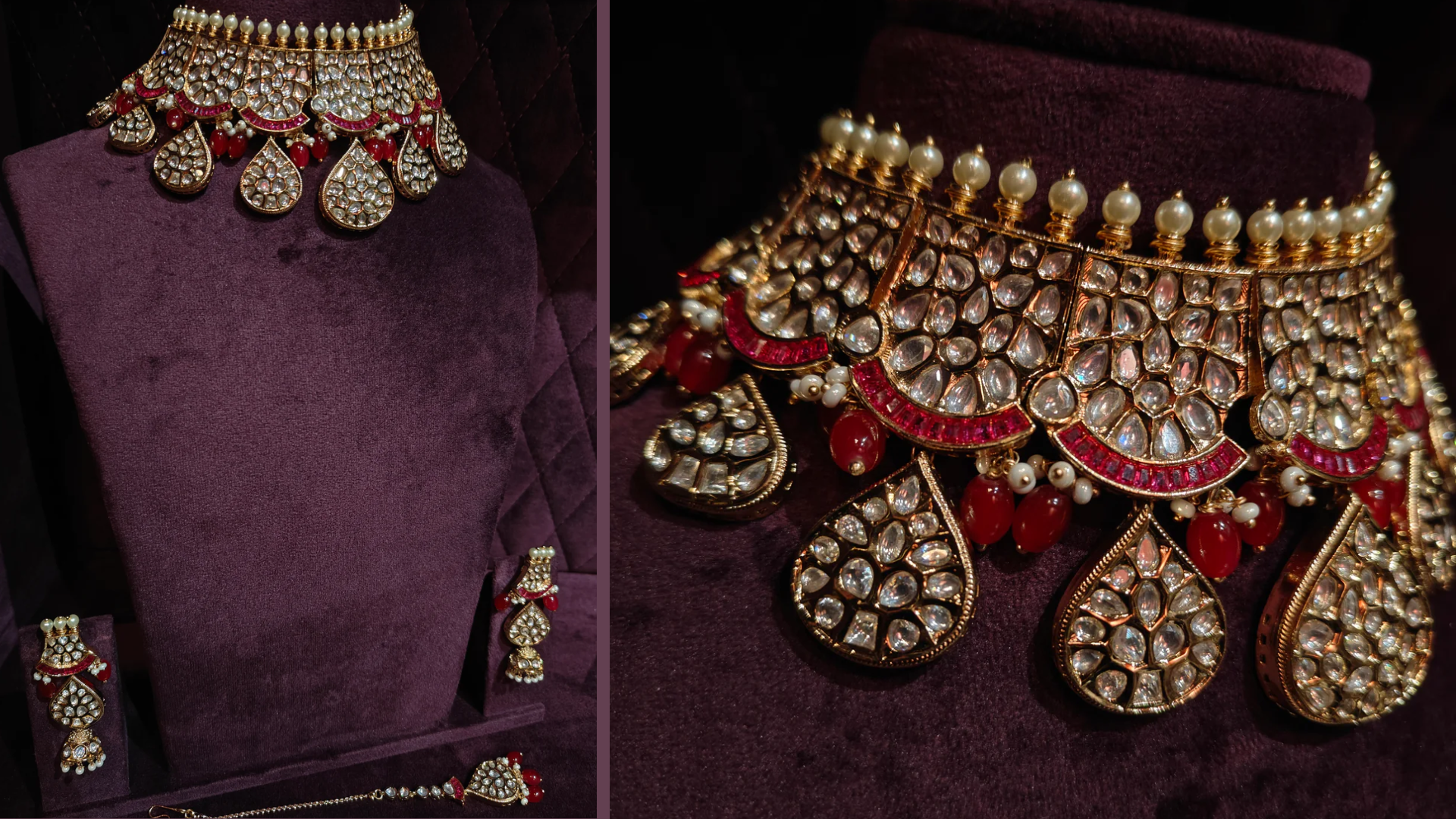 Red Necklace Set: Easy Bridal Guide – Om Sons Bridal Store